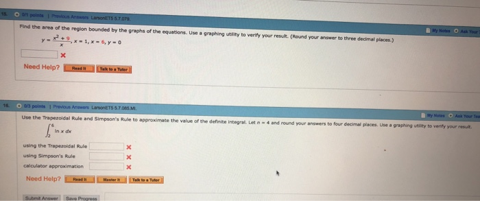 Solved Find the area of the region bounded by the graphs of | Chegg.com
