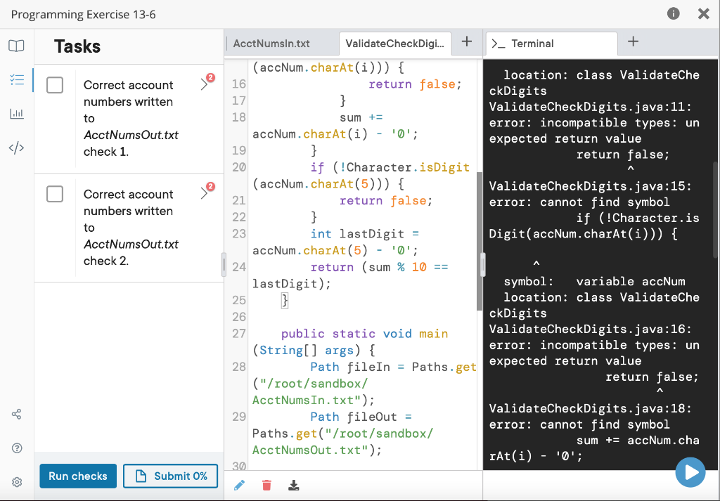 Solved Programming Exercise 13-6 Programming Exercise | Chegg.com