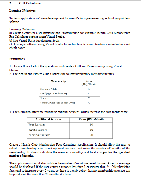 Solved GUI Calculator Learning Objectives: To leam | Chegg.com