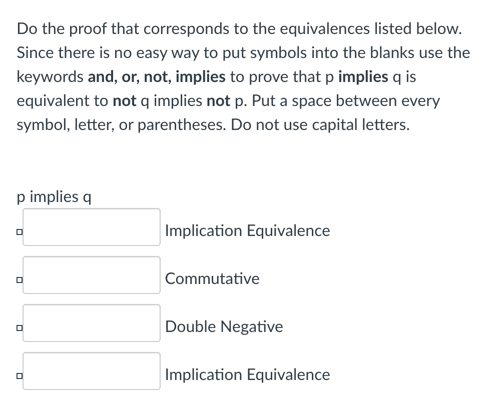Solved Do the proof that corresponds to the equivalences | Chegg.com