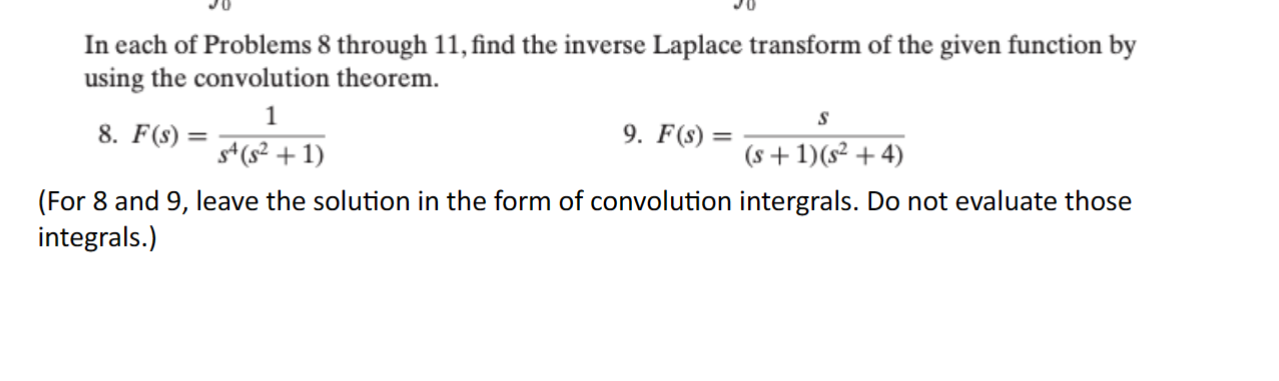Solved In each of Problems 8 through 11, find the inverse | Chegg.com