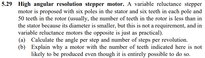 Solved 29 High Angular Resolution Stepper Motor A Variable