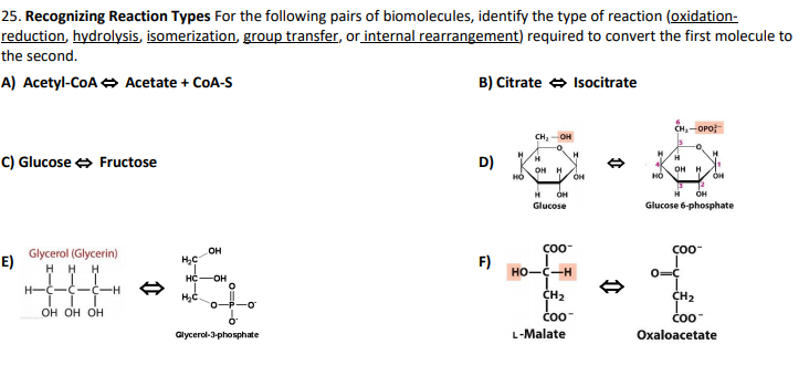 Solved 25. Recognizing Reaction Types For the following | Chegg.com