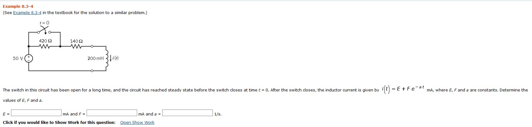 Solved Example 8.3-4 (See Example 8.3-4 in the textbook for | Chegg.com