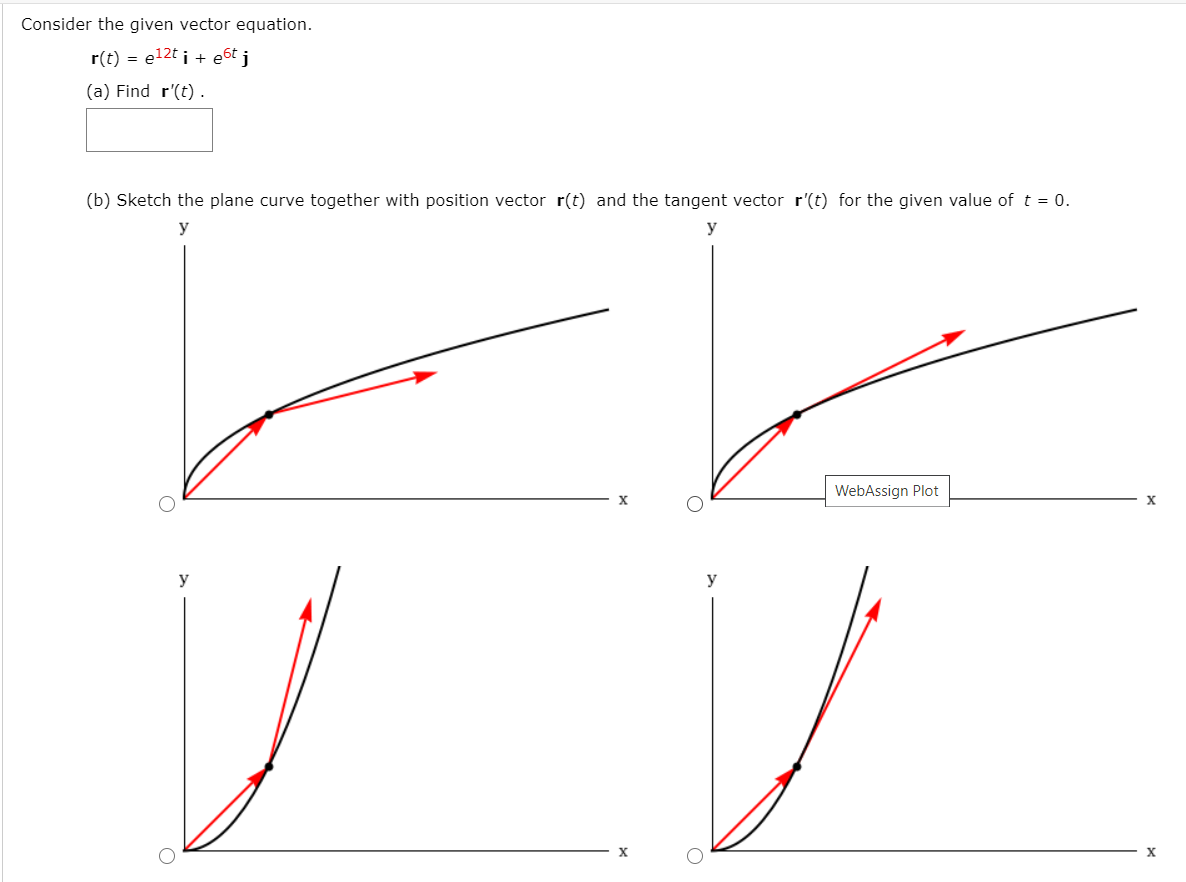 Solved Consider the given vector equation. r(t) = (2t - 4, | Chegg.com