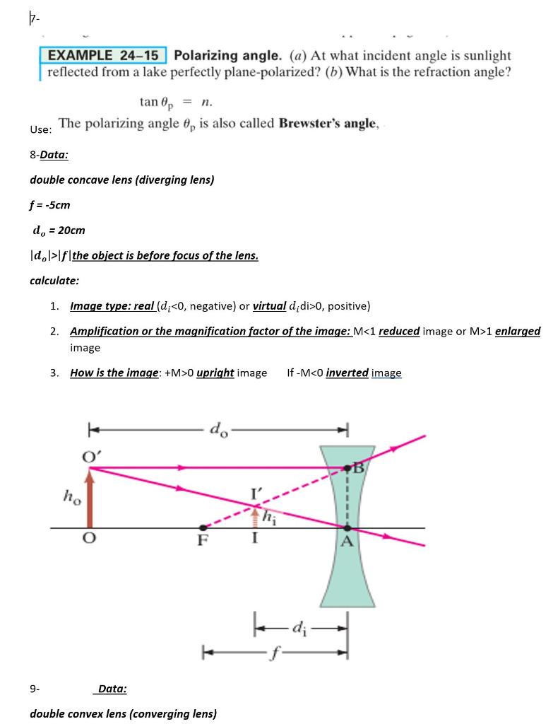 Solved EXAMPLE 24-15 Polarizing angle. (a) At what incident | Chegg.com