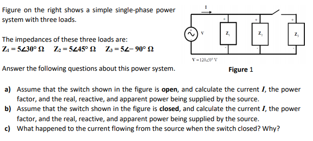 Solved Figure on the right shows a simple single-phase power | Chegg.com