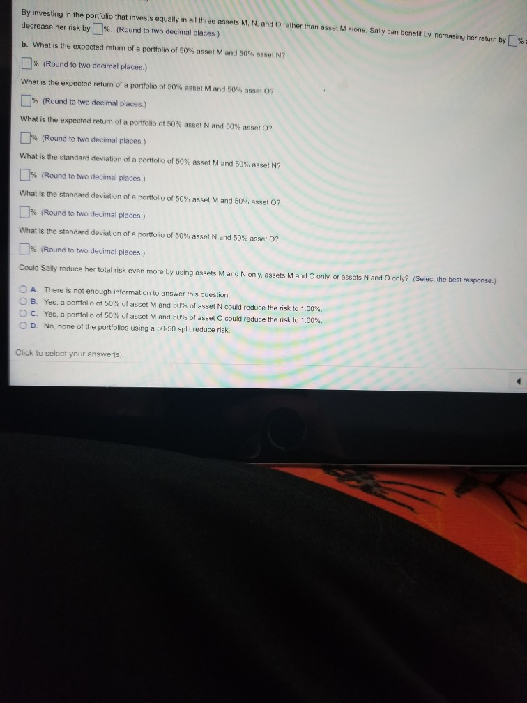 Solved Benefits of diversification. Sally Rogers has decided | Chegg.com