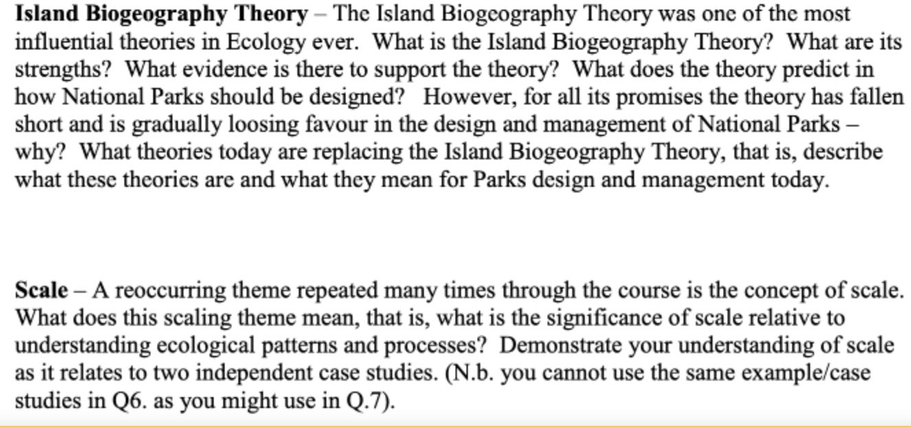 Solved Island Biogeography Theory – The Island Biogeography | Chegg.com