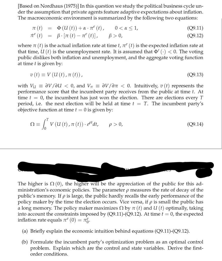 Solved == [Based on Nordhaus (1975)] In this question we | Chegg.com