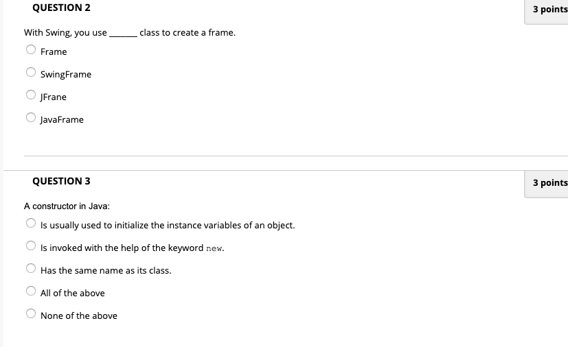 Solved QUESTION 11 3 points Save Answer When does Exceptions | Chegg.com