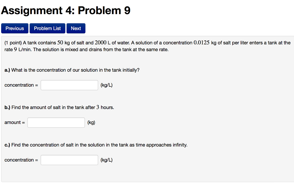 Solved Assignment 4: Problem 9 Previous Problem List Next (1 | Chegg.com