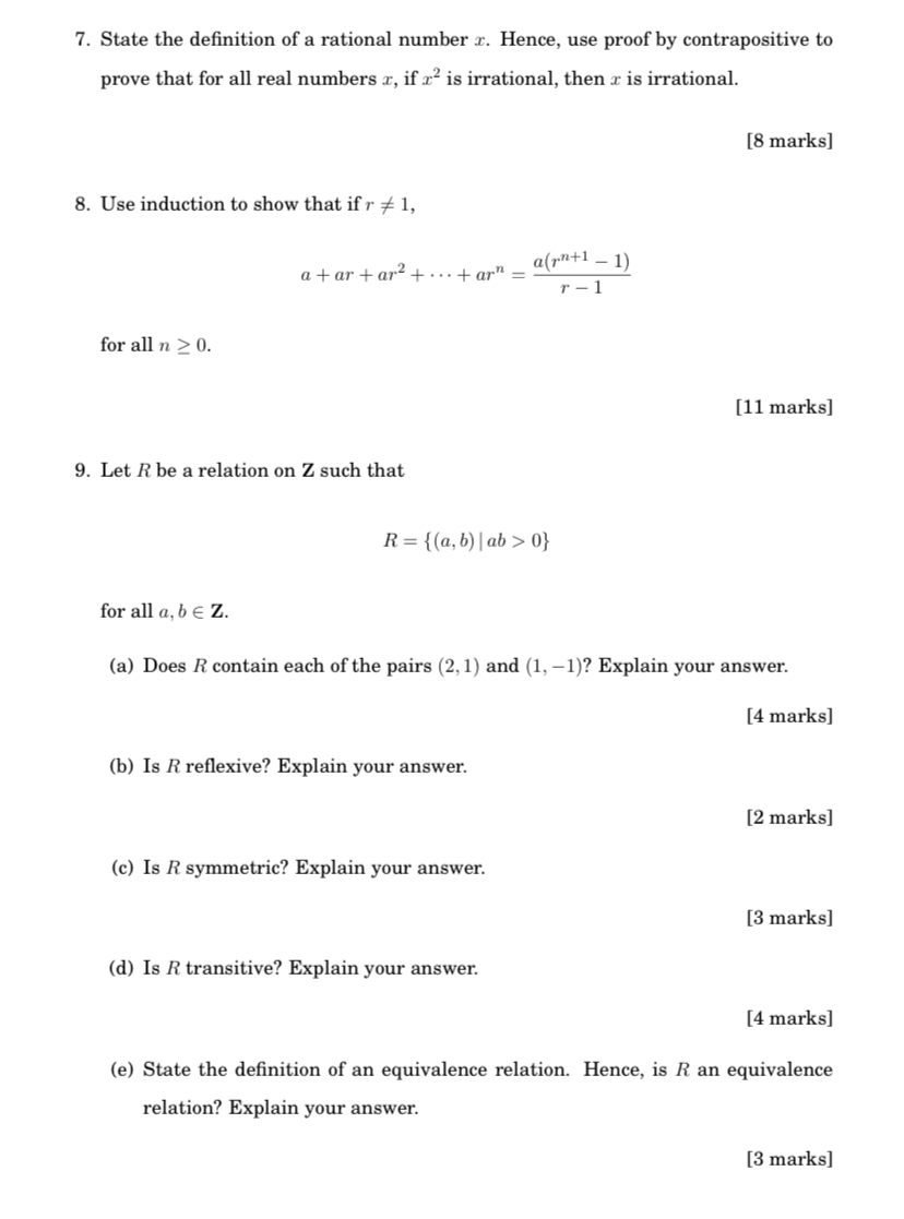 Solved State the definition of a rational number x. ﻿Hence, | Chegg.com