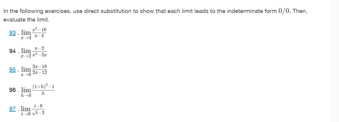 Solved In the following exercises, use direct substitution | Chegg.com