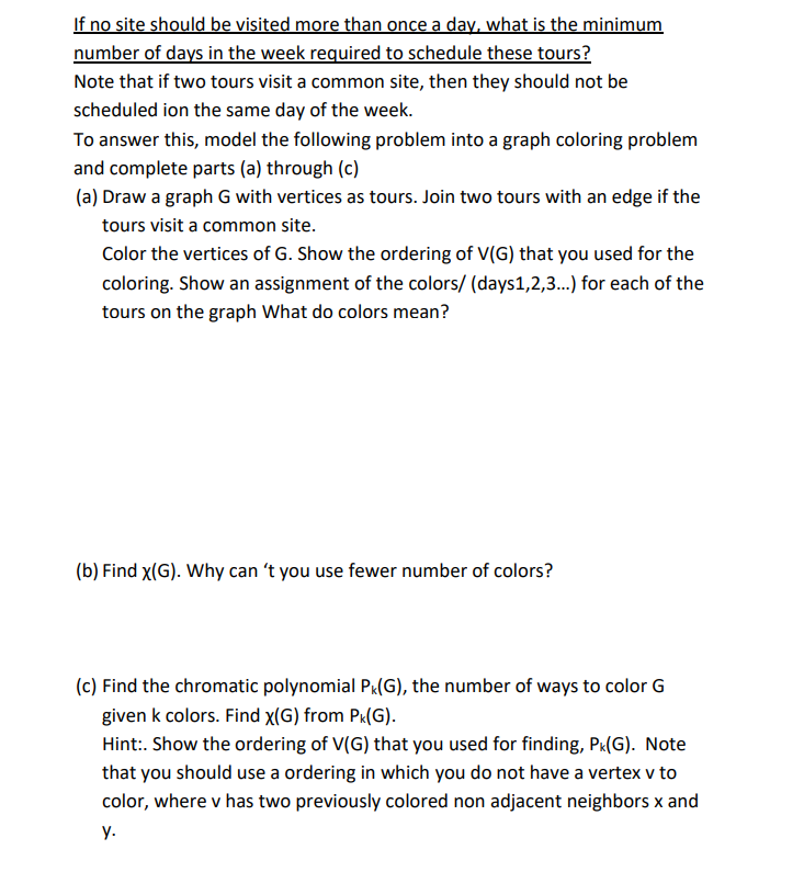Solved Q1. Model the following problem into a graph coloring | Chegg.com