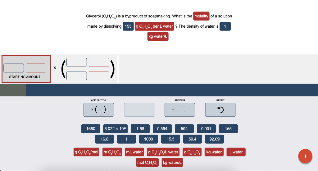 Solved Glycerol (C3H8O3) is a byproduct of soapmaking. What | Chegg.com