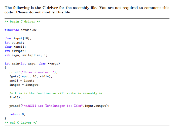 This is the specification of what the assembly | Chegg.com