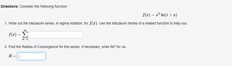 Solved Directions: Consider the following function: f(x) = r | Chegg.com