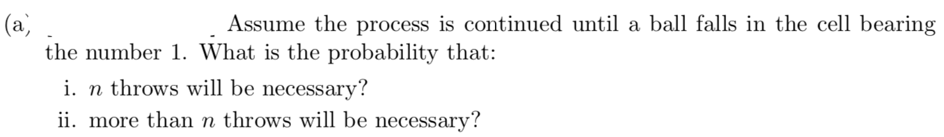Solved Let K cells be numbered 1, 2, 3, ...,K. We randomly | Chegg.com