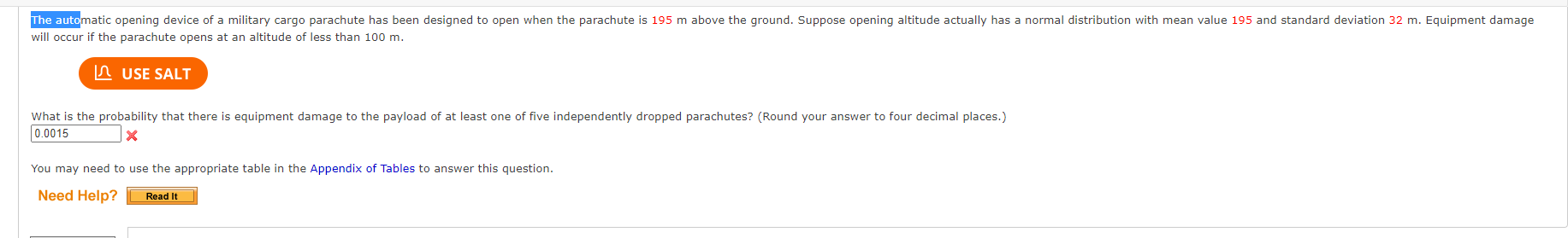 Solved The automatic opening device of a military cargo | Chegg.com