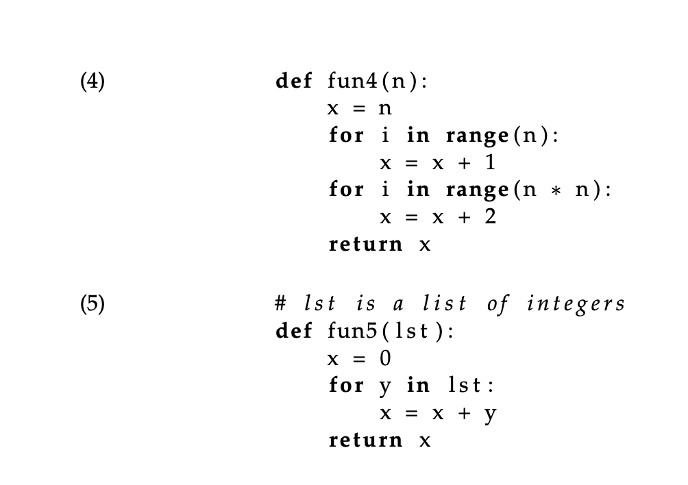 Solved Problem 1 (10 points each) For each of the following | Chegg.com