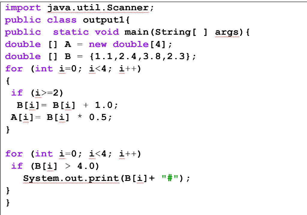 Solved = import java.util.Scanner; public class outputl{ | Chegg.com