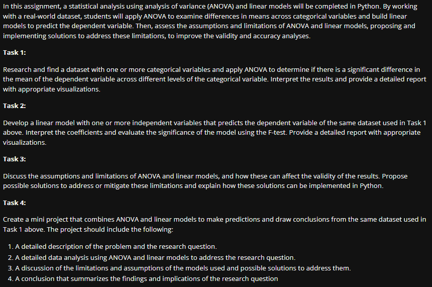 Solved In this assignment, a statistical analysis using | Chegg.com