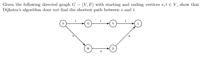Solved Given the following directed graph G = (V, L) with | Chegg.com