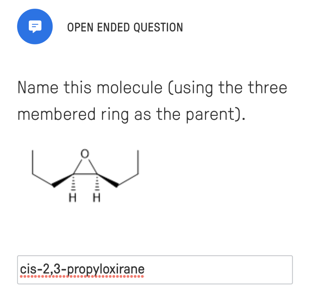 Solved OPEN ENDED QUESTION Name this molecule (using the | Chegg.com