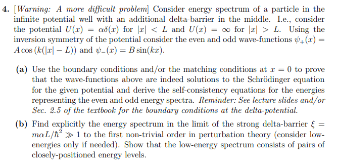 Solved 4. [Warning: A more difficult problem] Consider | Chegg.com