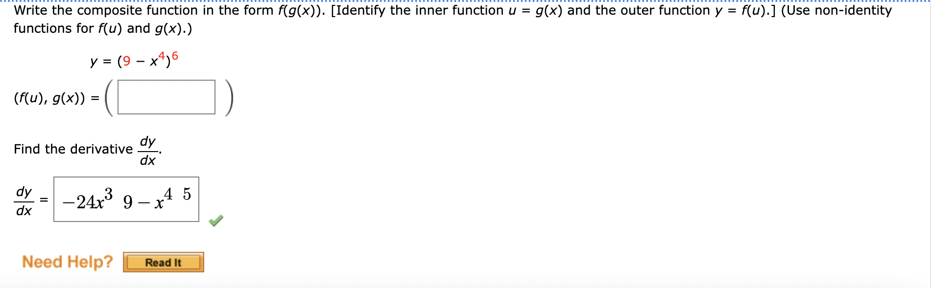Solved Write the composite function in the form f(g(x)). | Chegg.com