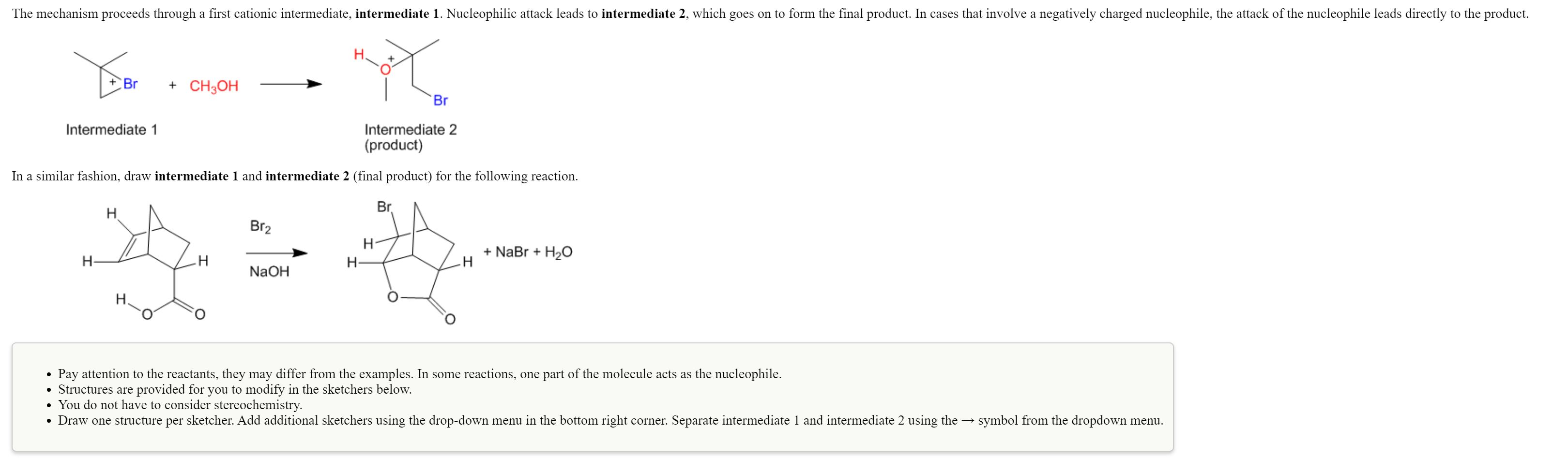 Solved The mechanism proceeds through a first cationic | Chegg.com