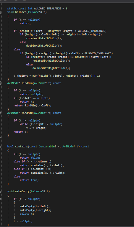 You need to check my implementation for AvlTree.h | Chegg.com
