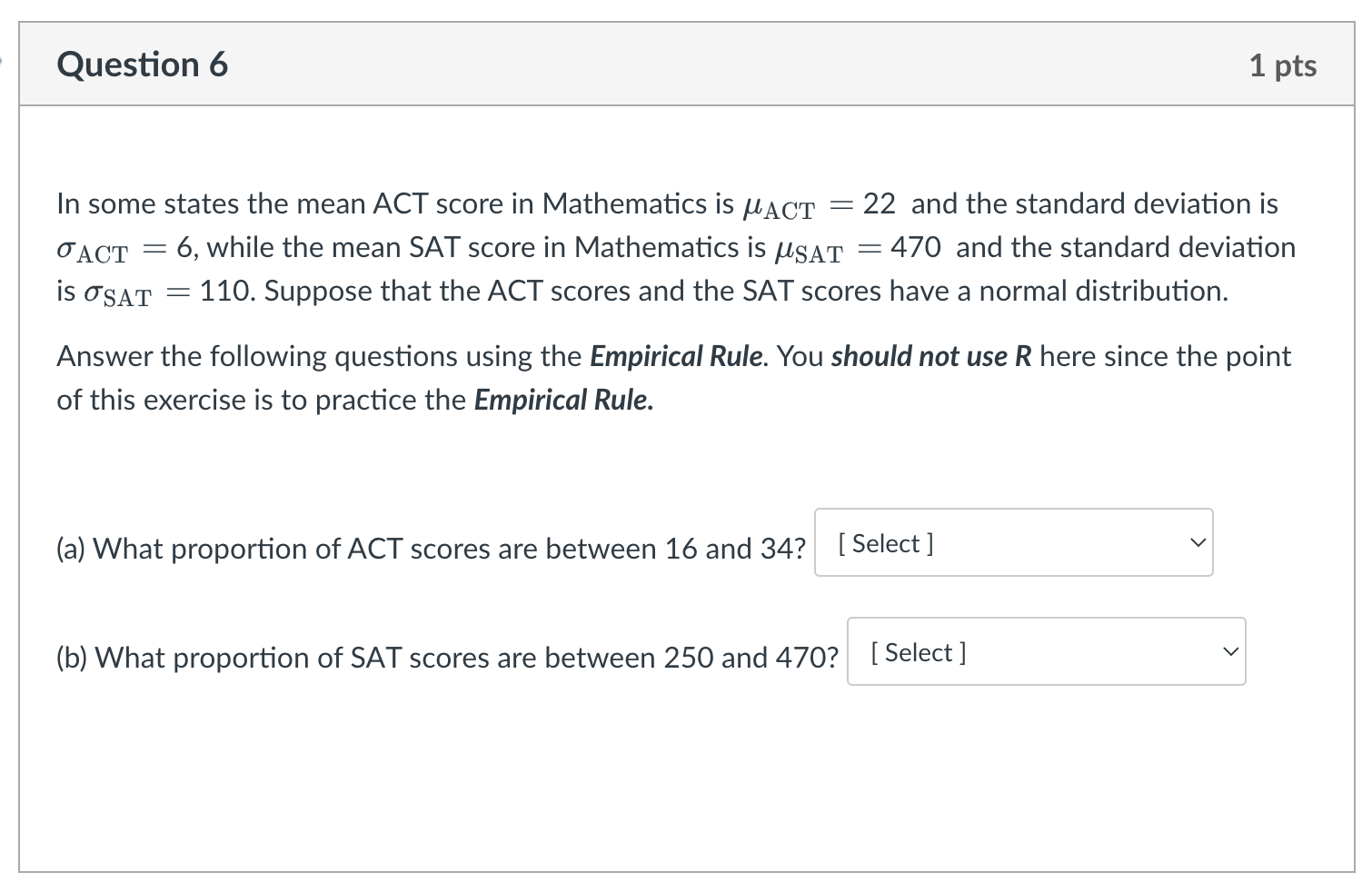 Solved In some states the mean ACT score in Mathematics is | Chegg.com