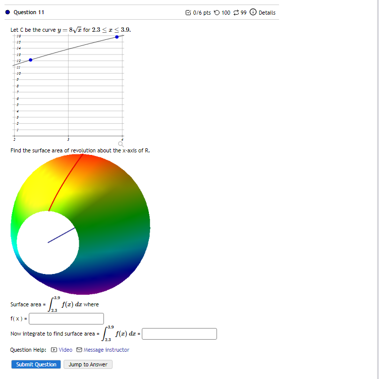 Solved Let C be the curve y=8x for 2.3 | Chegg.com