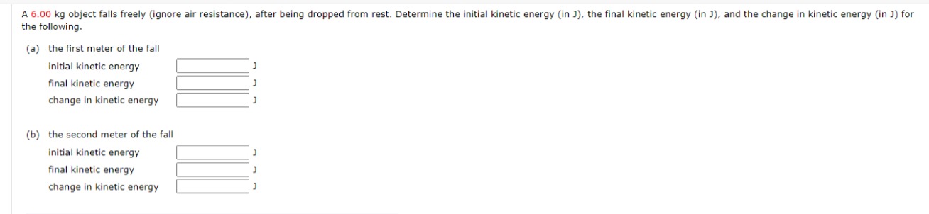Solved the following.(a) ﻿the first meter of the fallinitial | Chegg.com