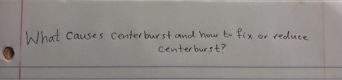 Solved What Causes Centerburst and how to fix or reduce | Chegg.com