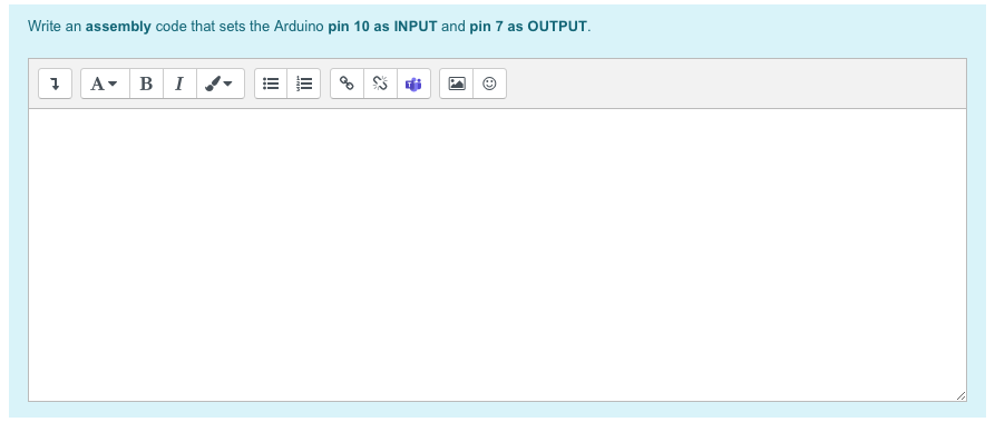 Solved Write an assembly code that sets the Arduino pin 10 | Chegg.com