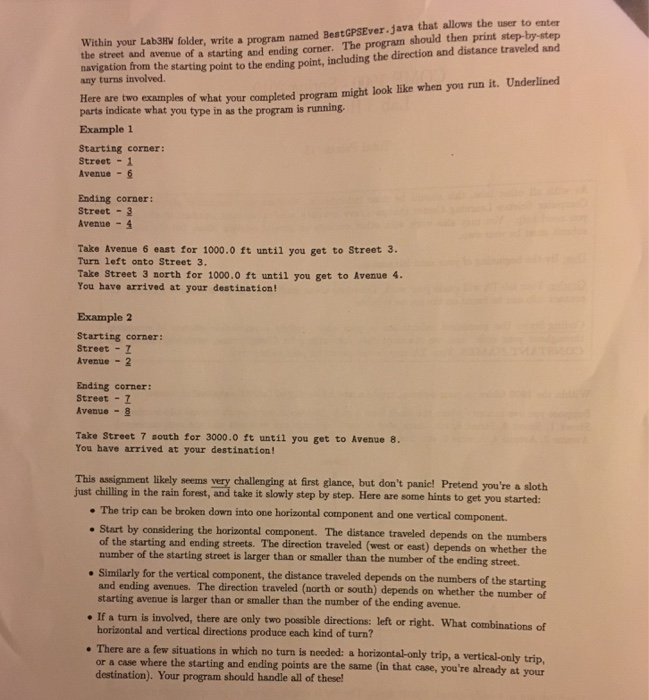 Solved As with all other labs, this should be done | Chegg.com