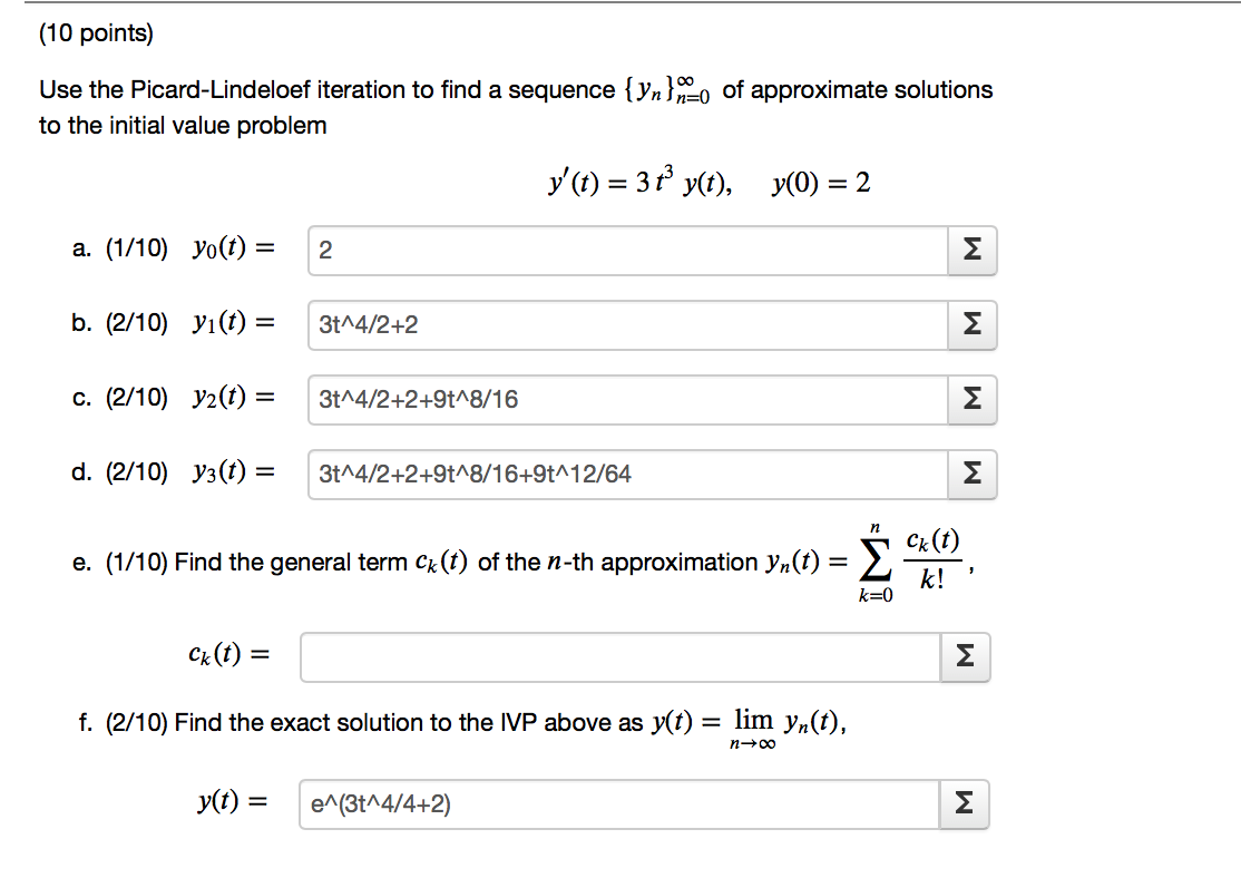 Solved (10 points) Use the Picard-Lindeloef iteration to | Chegg.com