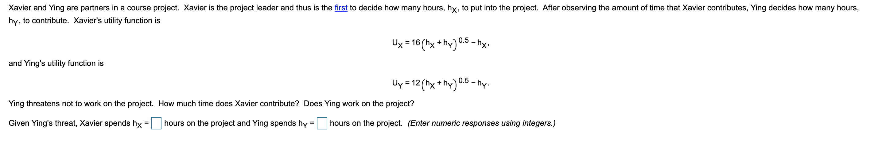 Solved Xavier and Ying are partners in a course project. | Chegg.com