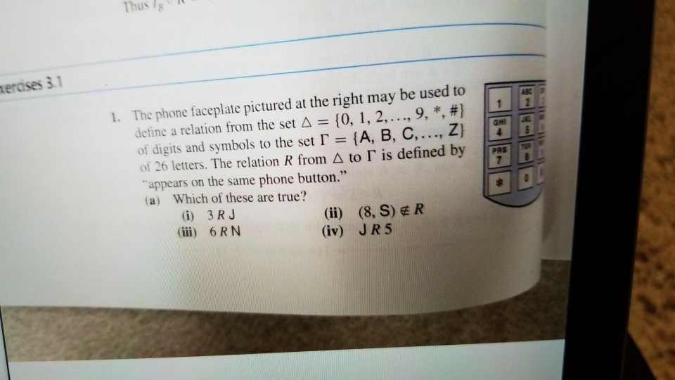 Solved Thus is mercises 3.1 1. The phone faceplate pictured | Chegg.com