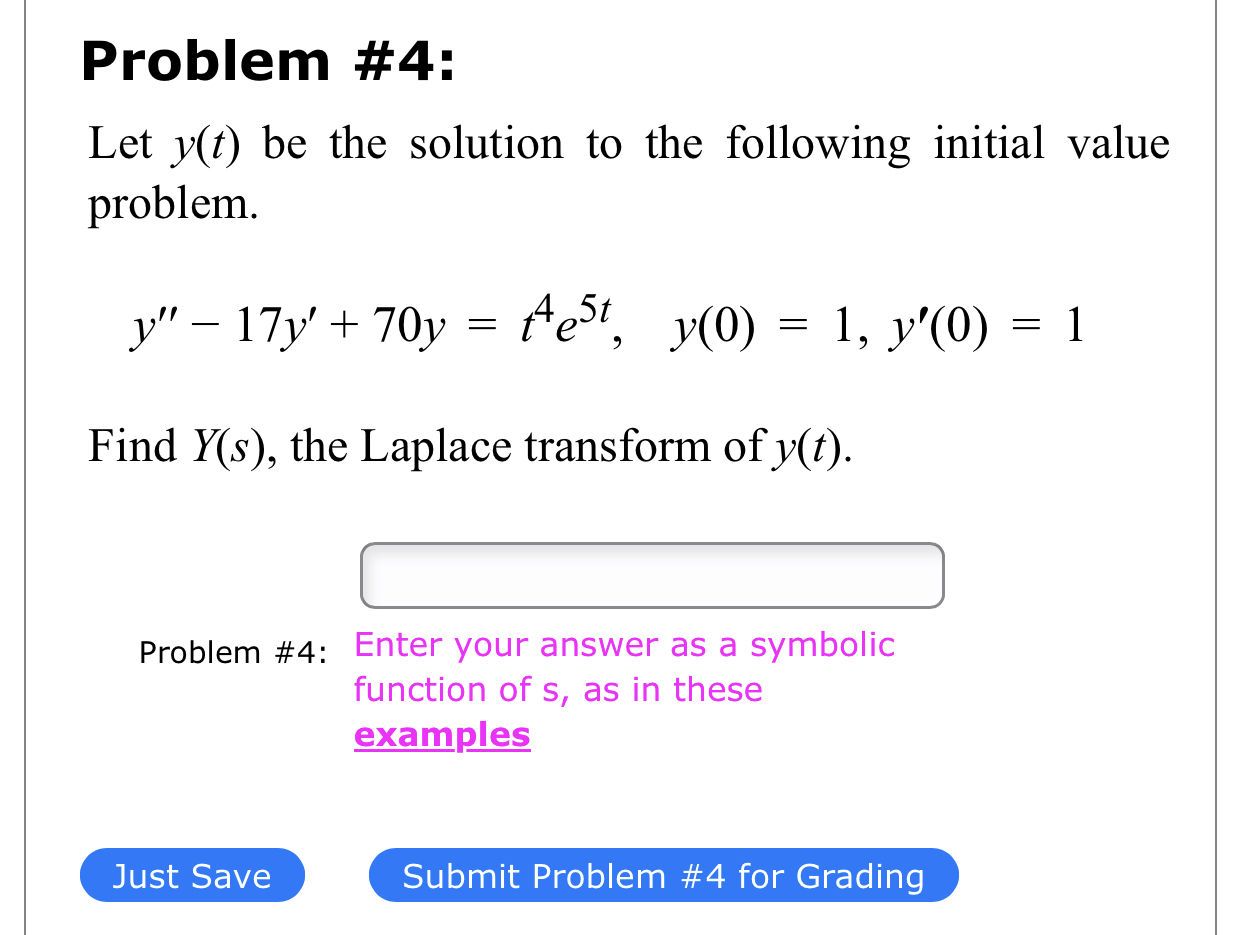 Solved Let y(t) be the solution to the following initial | Chegg.com