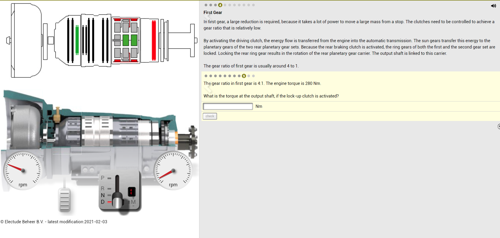 Solved First Gear In First Gear A Large Reduction Is Chegg