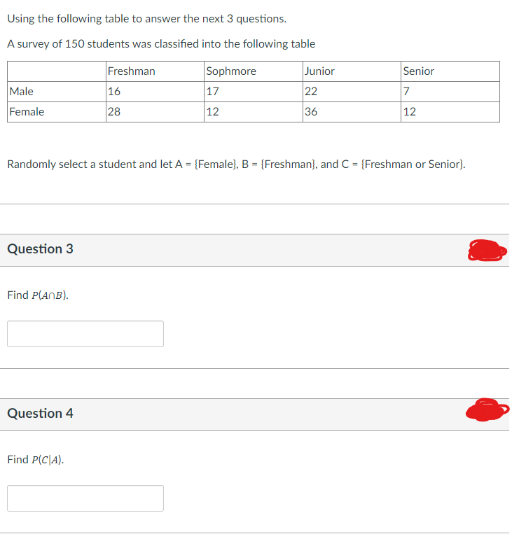 Solved Using the following table to answer the next 3 | Chegg.com