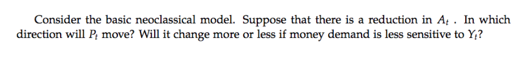 Consider the basic neoclassical model. Suppose that | Chegg.com