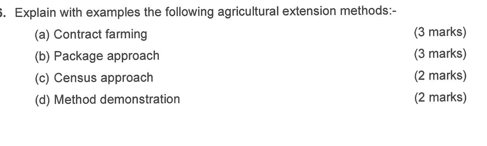 Solved Explain with examples the following agricultural | Chegg.com