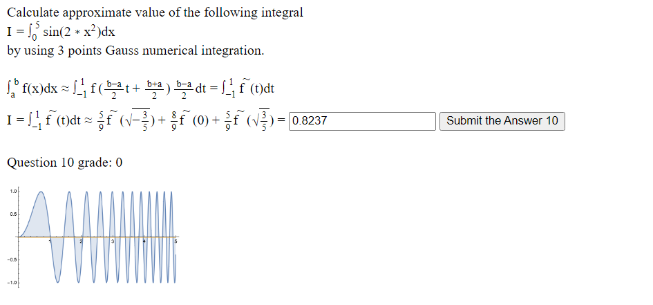 Solved Calculate approximate value of the following integral | Chegg.com