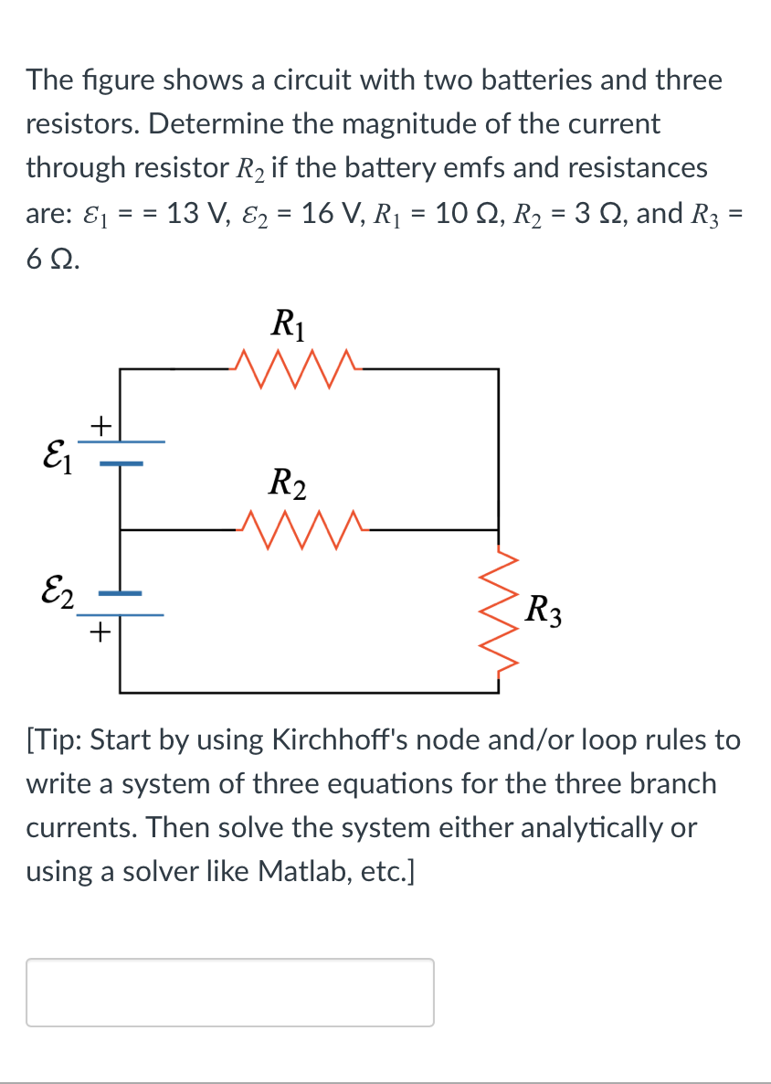 Solved The figure shows a circuit with two batteries and | Chegg.com