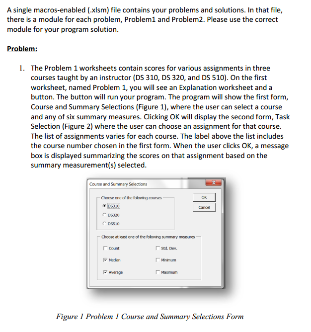 Solved Figure 2 Problem 1 Task Selection Form Summary x The | Chegg.com